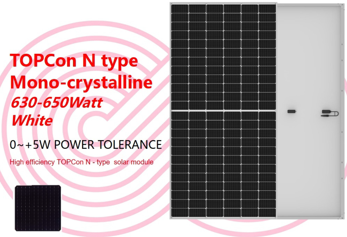Panel FV TOPCon N type 630-650W - Energie